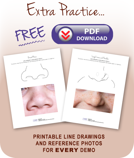 smART Card Nose Set - Portraits in Colored Pencil Guide | annkullberg.com